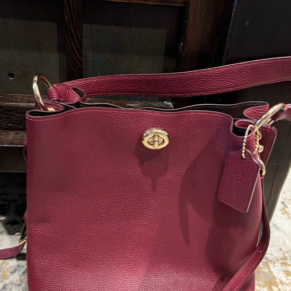 Coach | Bags | Coach Red Leather Shoulder Bag With Gold Hardware | Poshmark